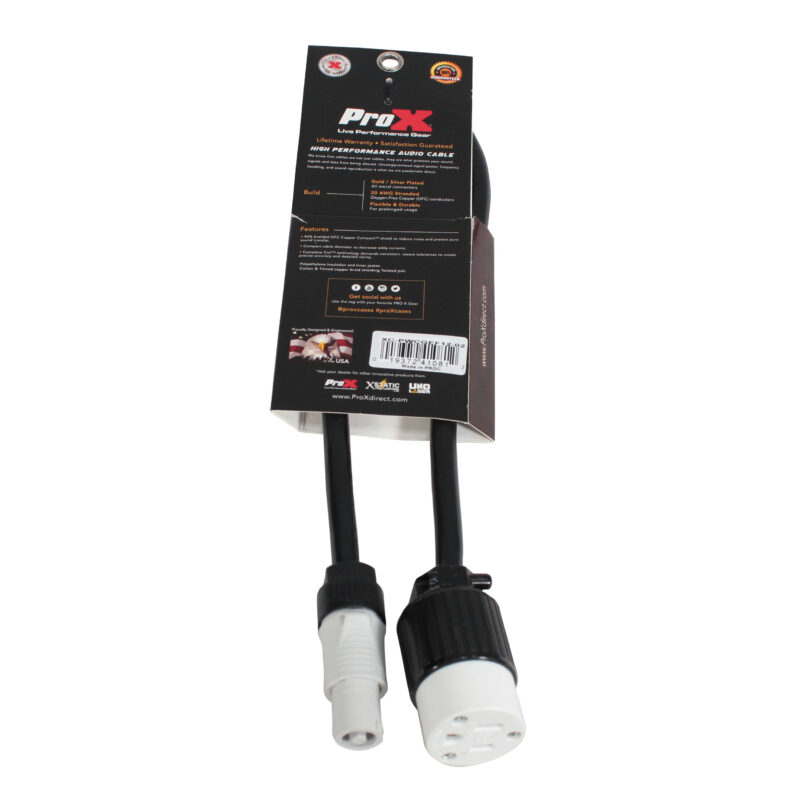 2 Ft. 12AWG Gray to 120 VAC NEMA15R Female Edison Power for Power ...