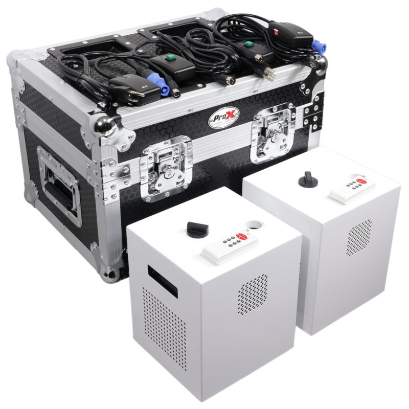 BlitzzFX Set of two Cold Spark Machines with White Covers and Case – Sigmet