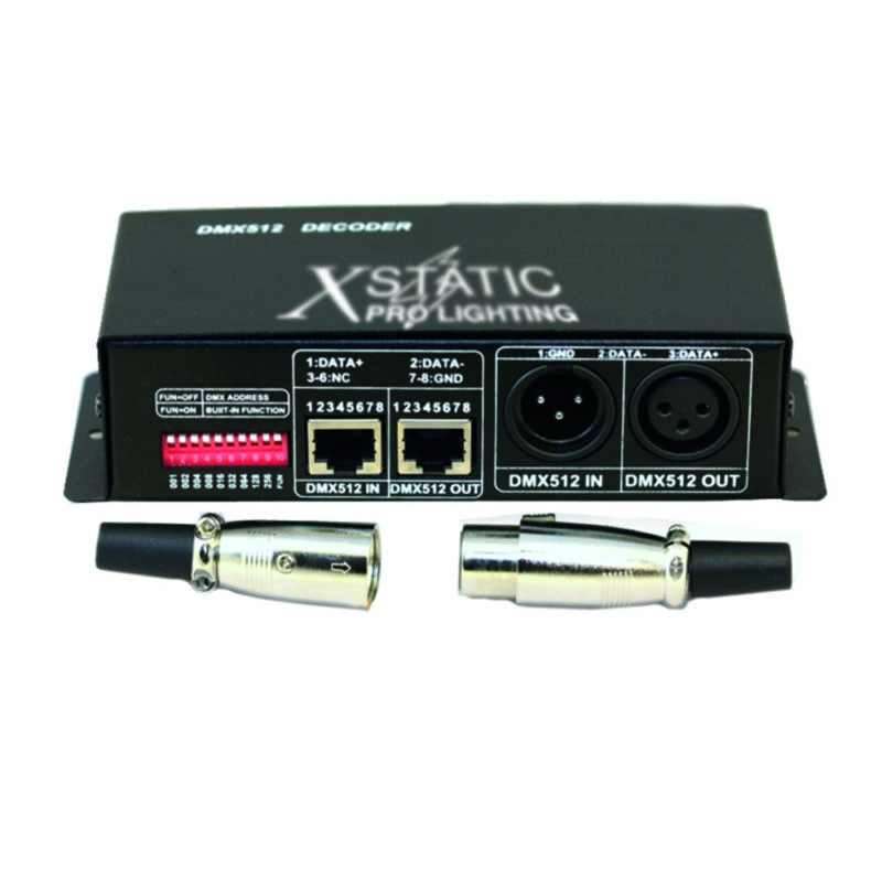 LED DMX 512 Decoder 12-24V DC 8 Amp 3 Channel RGB RJ45 – Sigmet