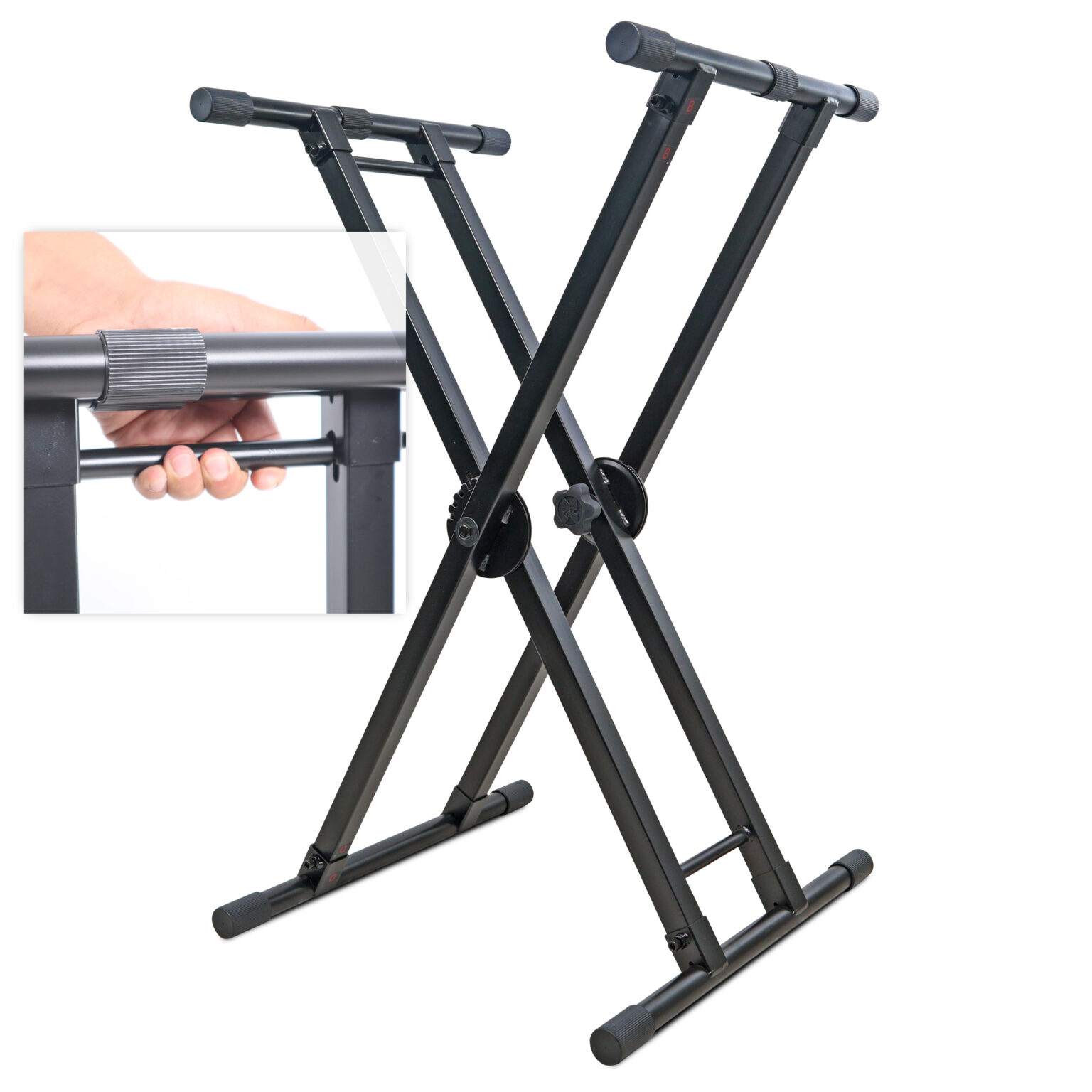 Dual-Locking Keyboard DJ Controller Case Stand w/ Squeeze to Adjust ...