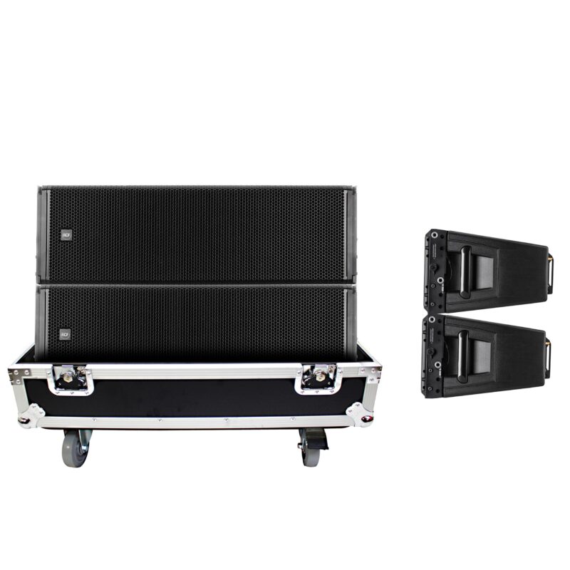 Dual Flight-Road Case for 2 RCF HDL 20-A Line Array Speakers W-Wheels ...