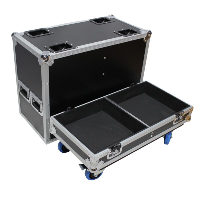 Stage Monitor Flight Case for 2 RCF NX 15-SMA W-4 Inch Casters – Sigmet