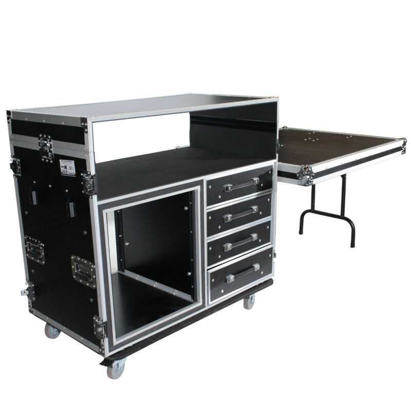 Dual-Table Case And Mixing Console Workstation W-Casters – Sigmet