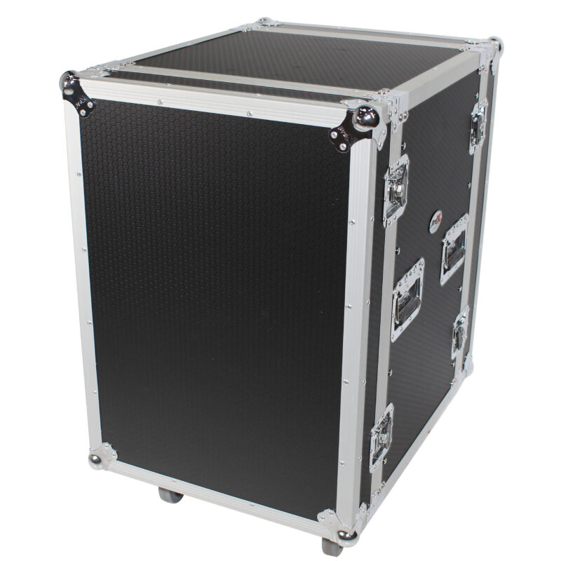 16U Space Amp Rack Mount ATA Flight Case 18 Inch Depth W-Casters ...
