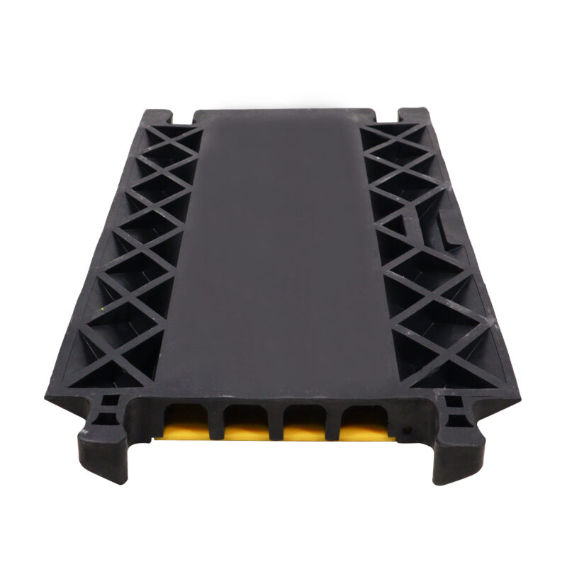 4-Channel Rubber Cable Protector Ramp Speed Bump Cover Indoor Outdoor ...