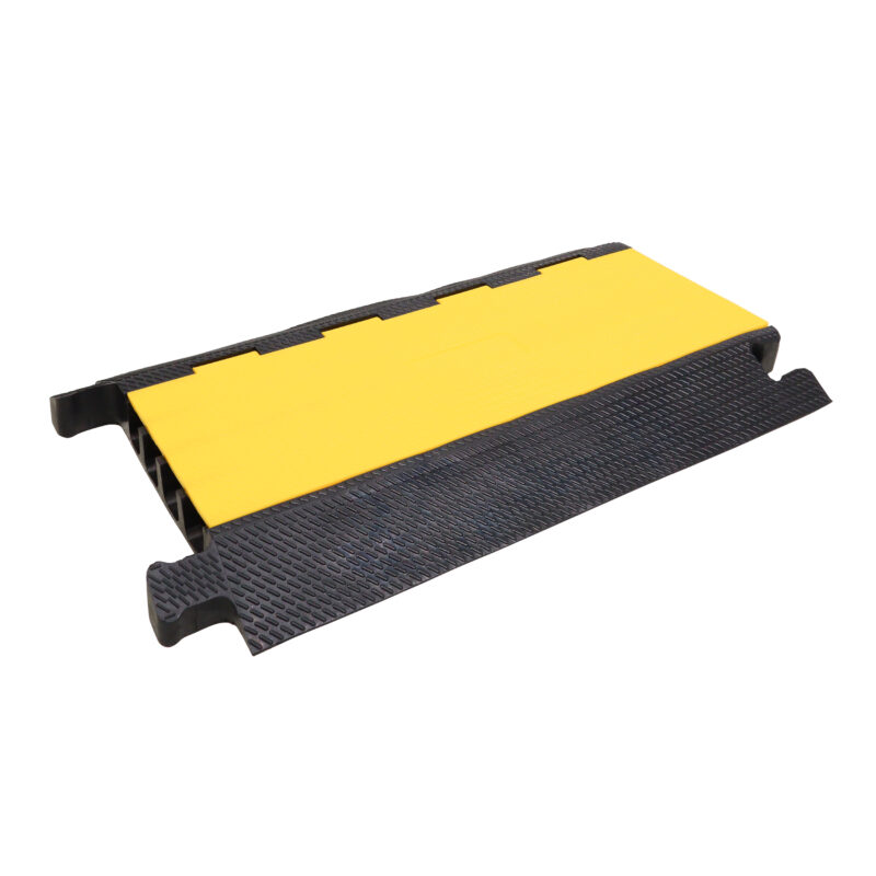 4-Channel Rubber Cable Protector Ramp Speed Bump Cover Indoor Outdoor ...