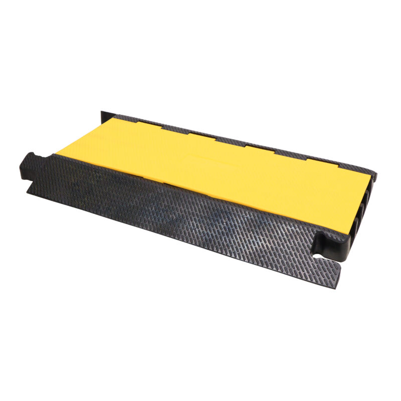 4-Channel Rubber Cable Protector Ramp Speed Bump Cover Indoor Outdoor ...