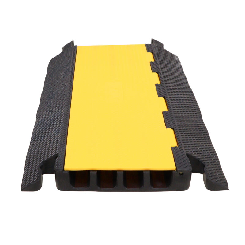 4-Channel Rubber Cable Protector Ramp Speed Bump Cover Indoor Outdoor ...