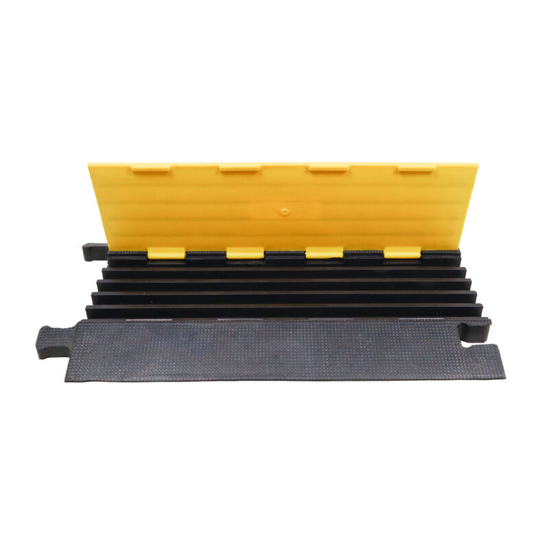 5-Channel Rubber Cable Protector Ramp Speed Bump Cover Indoor Outdoor ...